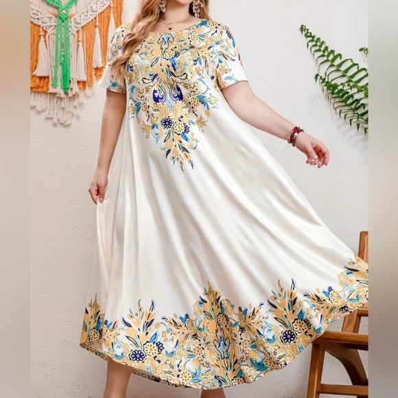 Dresses | Fabulous Bright Yellow Flowers Dress | Poshmark